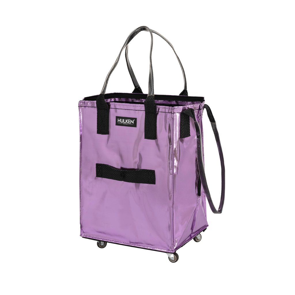 Lilac Tote Bag | Rolling Bag on Wheels – HULKEN®