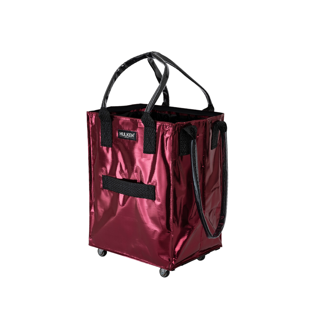 Cosmic Red Tote Bag | Foldable Bag on Wheels – HULKEN®